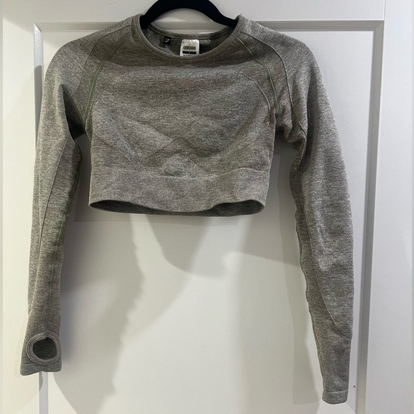 Gymshark | Tops | Gymshark Long Sleeve Crop Top With Cutout | Poshmark